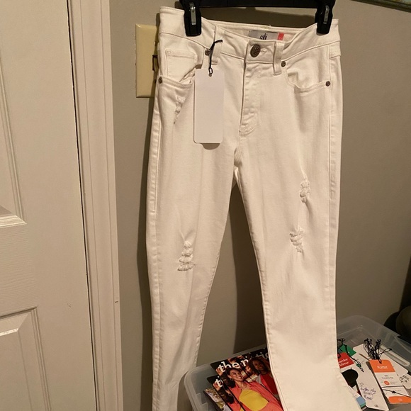 CAbi | Jeans | Cabi White Jeans In A High Slim Fit | Poshmark